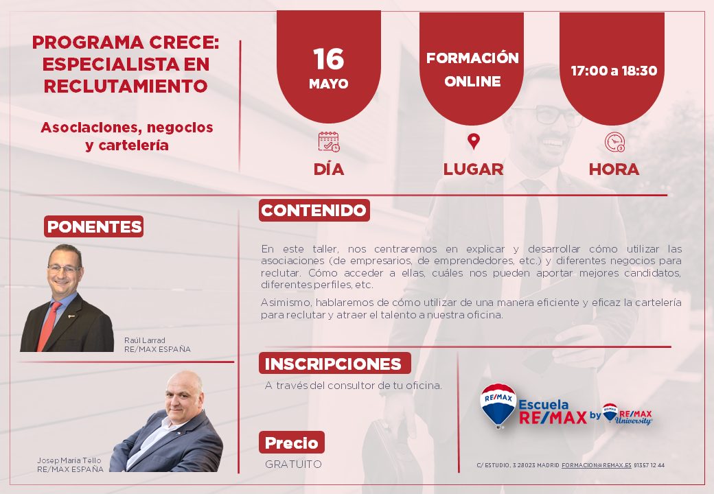 PROGRAMA CRECE SESIÓN 4 – MAYO 2022 – SEMANA REMAX