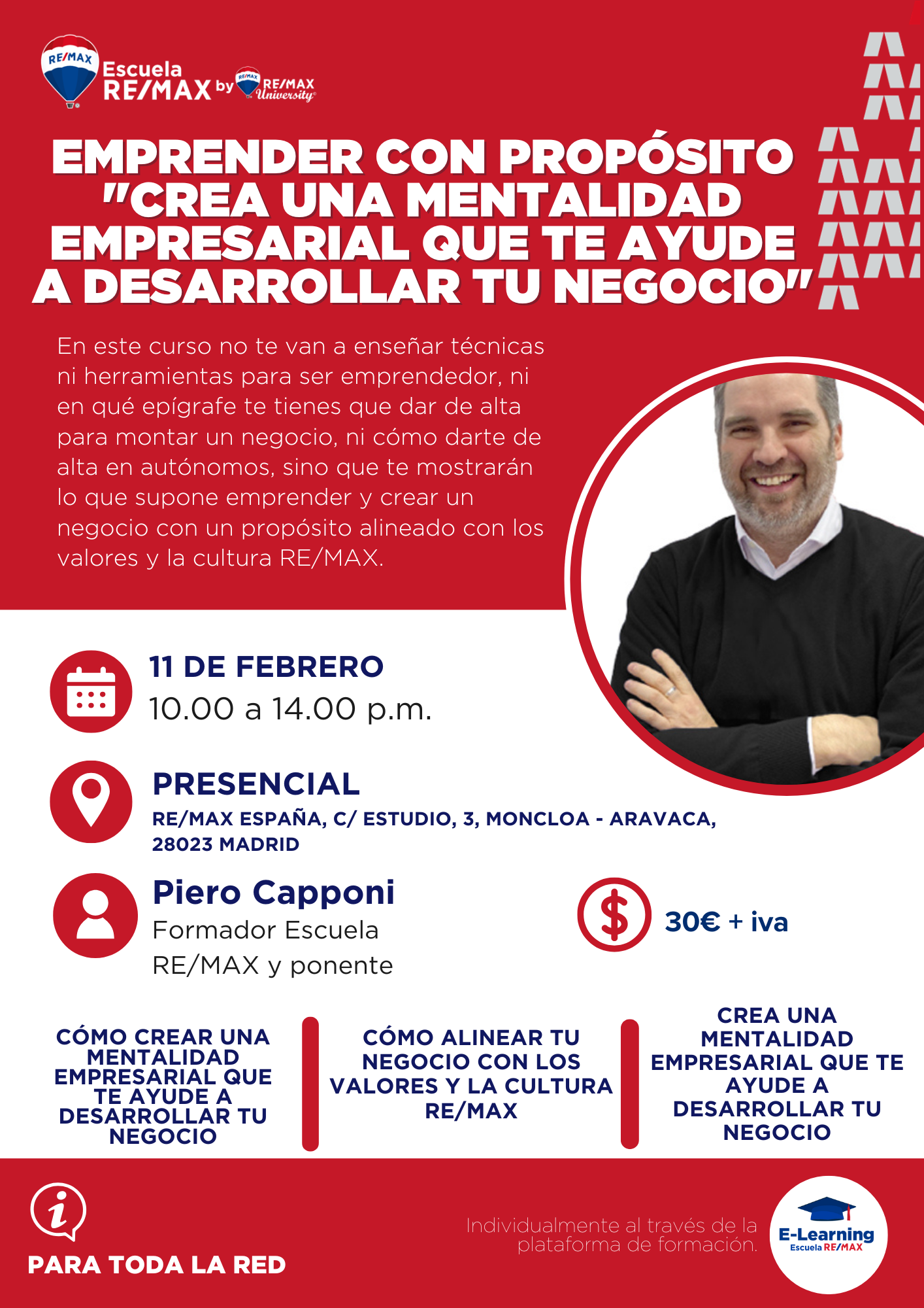 Curso presencial: emprender con propósito – SEMANA REMAX